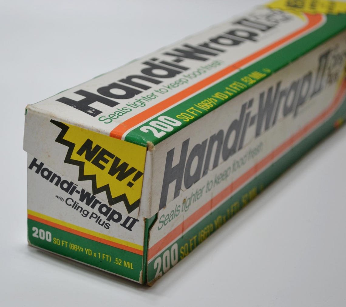 Vintage 1980s Handi-wrap II With Cling Plus Dow 200 Sq Ft Unopened Sold ...