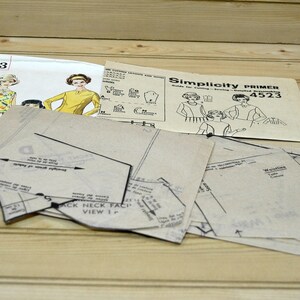 Vintage Misses Blouses Pattern Simplicity #4523 1960s Size 14 Complete ...