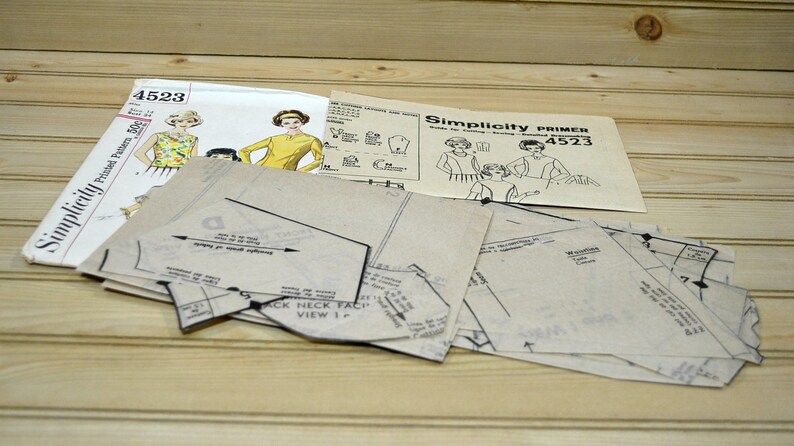 Vintage Misses Blouses Pattern Simplicity 4523 1960s Size 14 - Etsy
