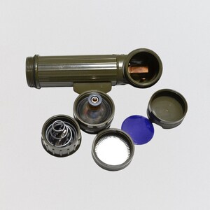 Vintage Military Flashlight With 2 Lenses Olive Green Fulton MX991/U ...