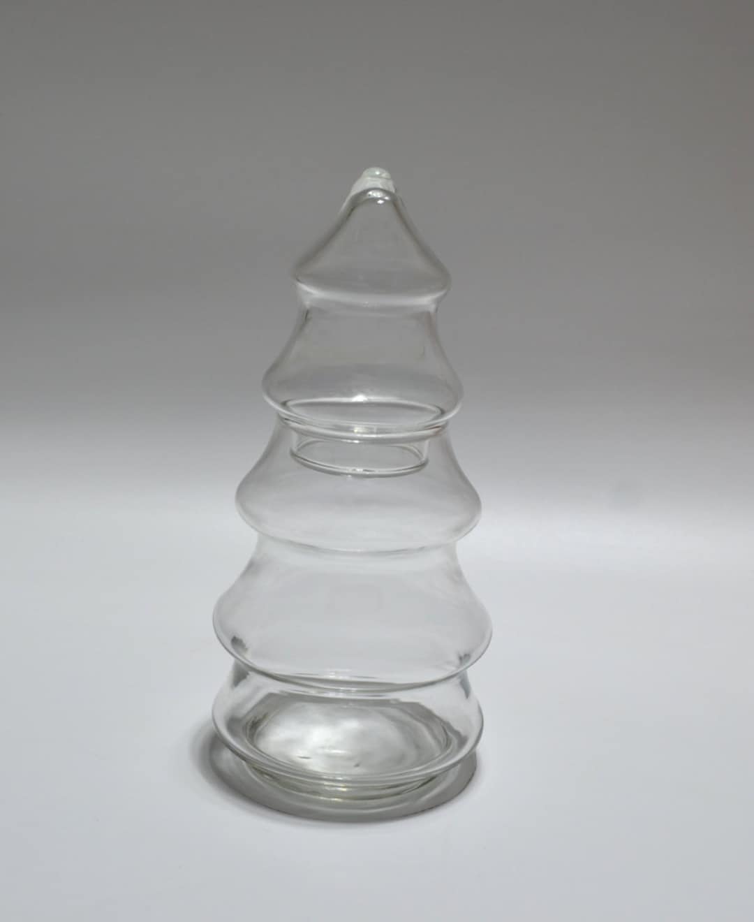 Vintage Christmas Tree Jar Glass Container Storage Candy Ornaments ...