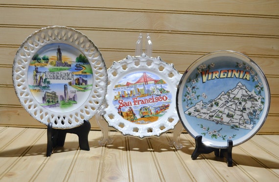 Vintage Souvenir City and State Plates MCM Collectibles Mid | Etsy