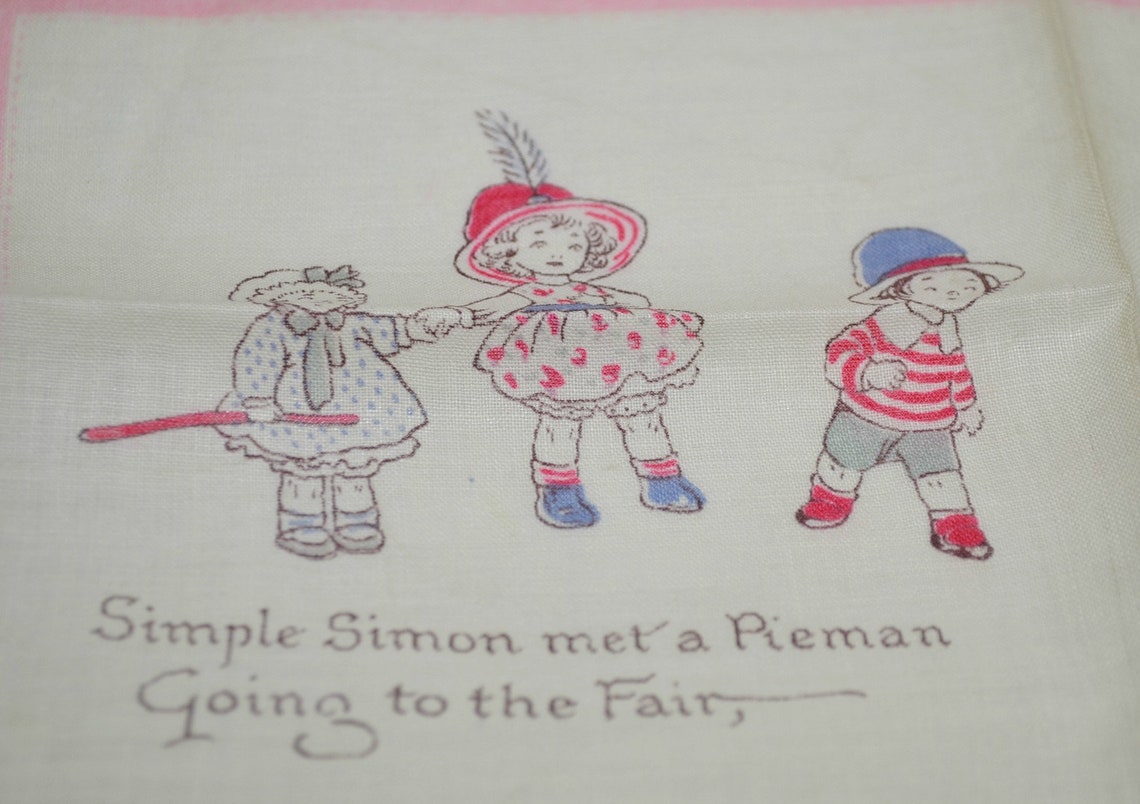 Vintage Child's Handkerchief Hankie Hanky Juvenile Nursery | Etsy