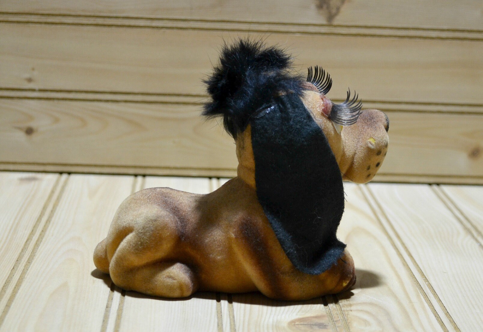 Vintage Flocked Plastic Dog Animal Figure Long Eye Lashes - Etsy