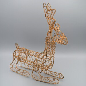 Vintage Gold Tone Wire Reindeer Figure Christmas Holiday Decoration - Etsy