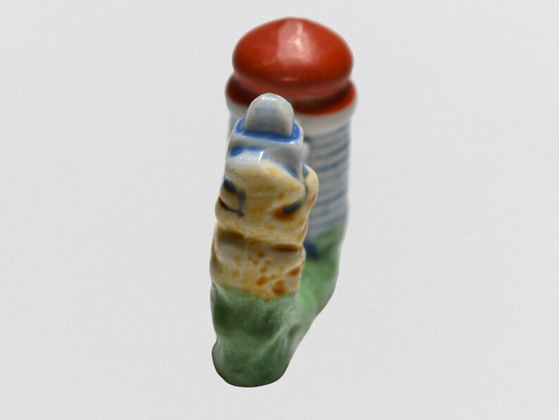 Vintage Small Japan Fish Tank Lighthouse Castle Figurine Fish Bowl ...