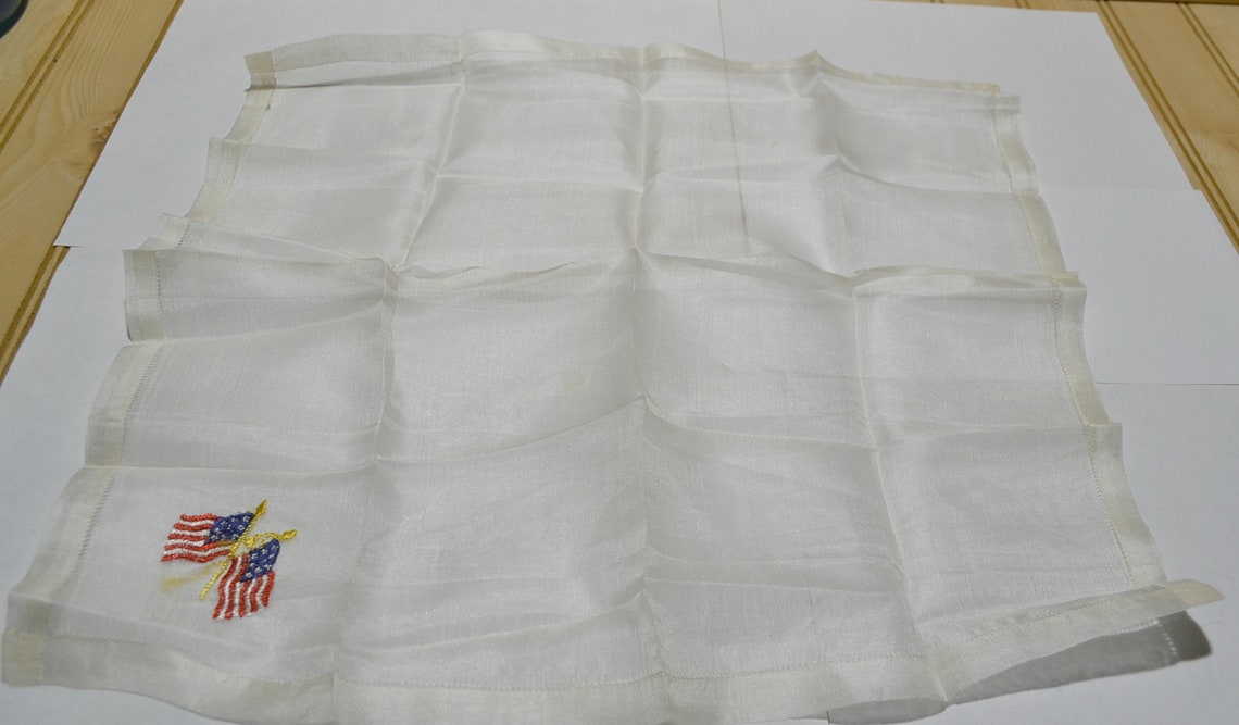 Vintage WWI USA Flag Handkerchief Embroidery Flags Patriotic - Etsy