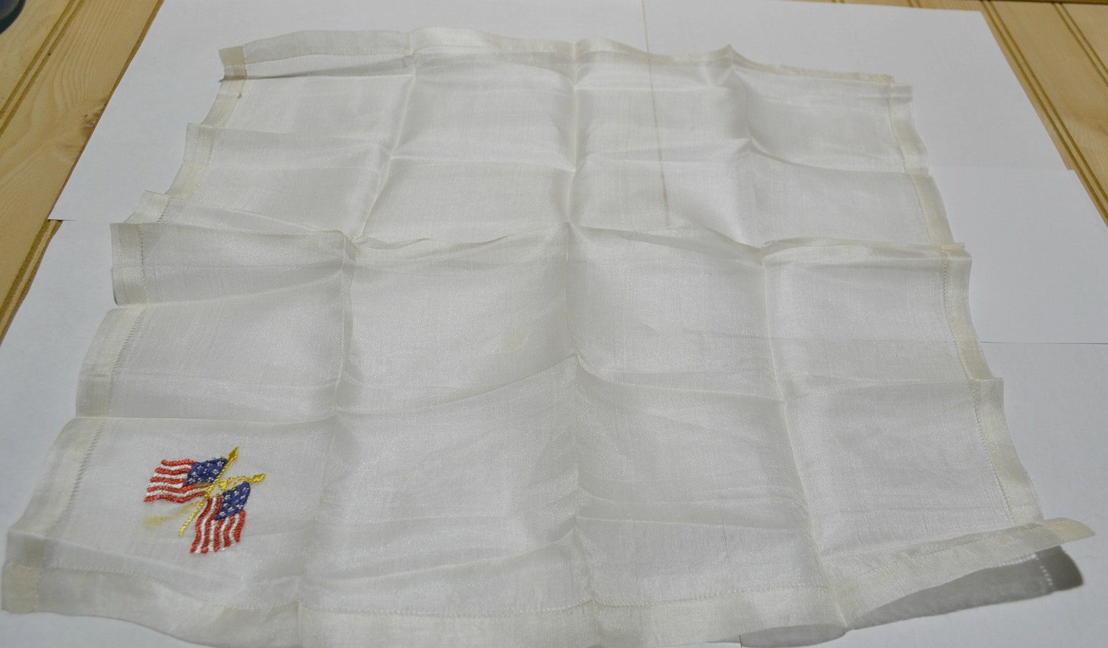 Vintage WWI USA Flag Handkerchief Embroidery Flags Patriotic Souvenir ...