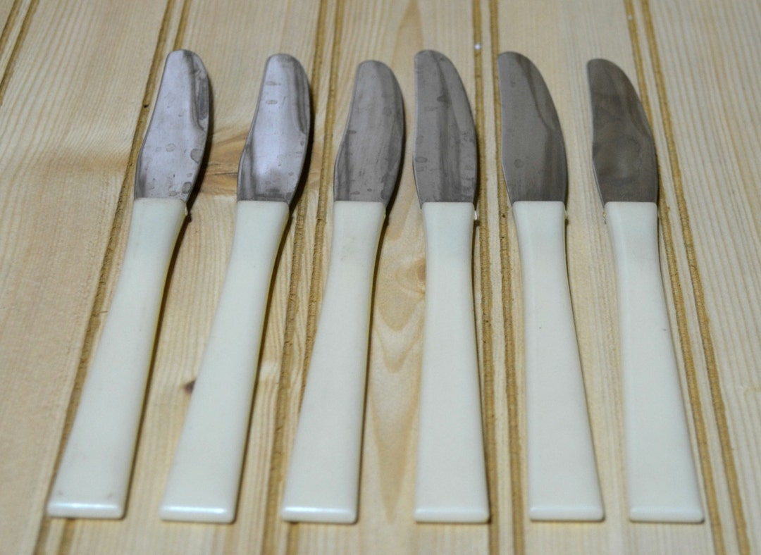 Vintage Mid Century Duraset Stainless Knives Knife USA Composite ...