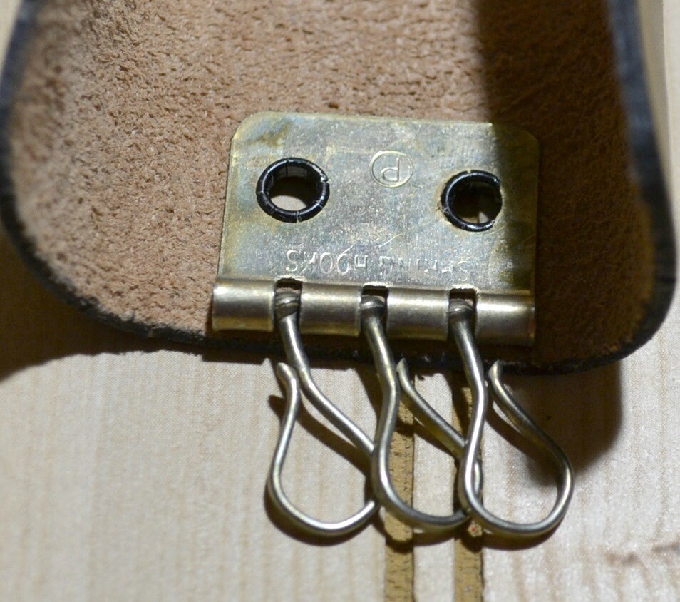 Vintage Leather Key Holder Case Black Gold Dealership Promo - Etsy