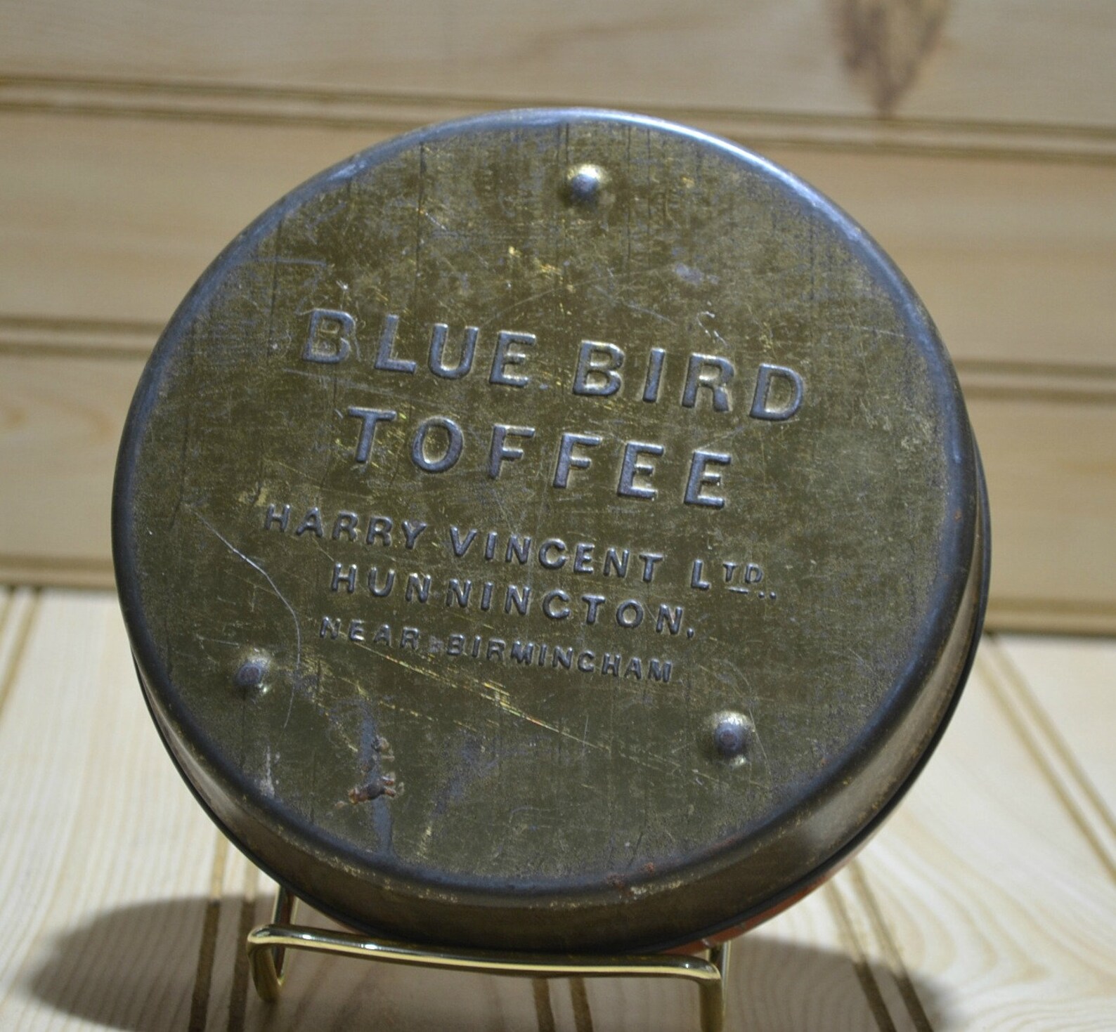 Vintage Blue Bird Toffee Tin Container Harry Vincent Made in England ...