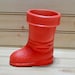 Vintage Molded Red Plastic Santa Boot Christmas Decoration Collectible ...