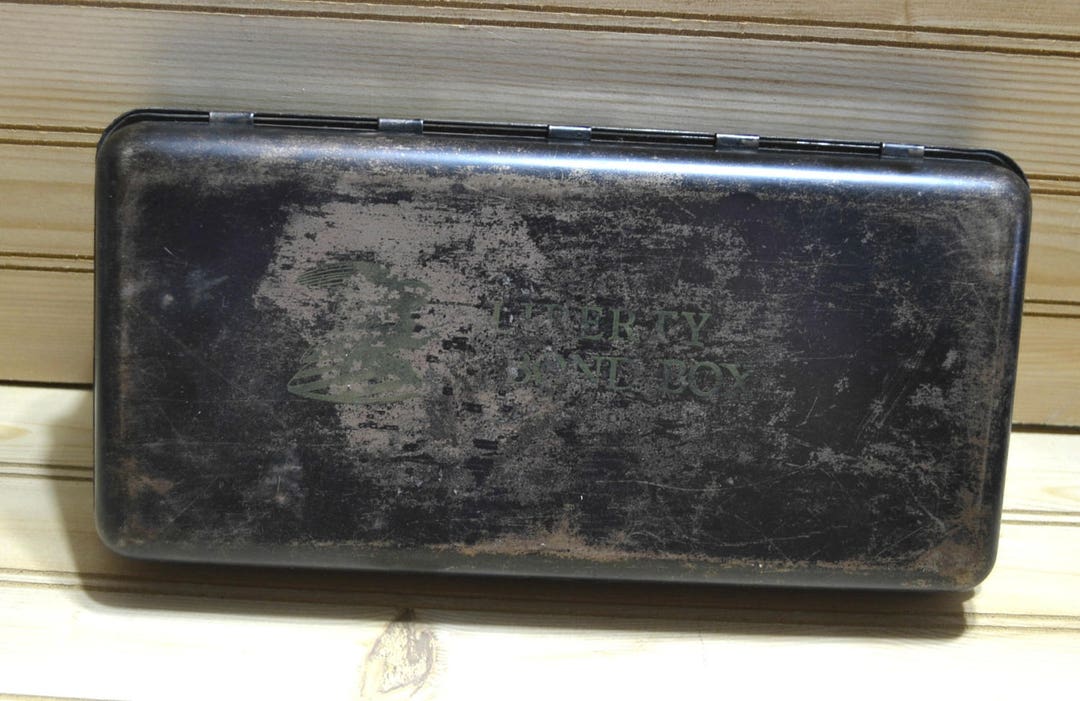 Vintage Liberty Bond Box Metal Black Storage Bank Money - Etsy