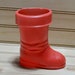 Vintage Molded Red Plastic Santa Boot Christmas Decoration Collectible ...