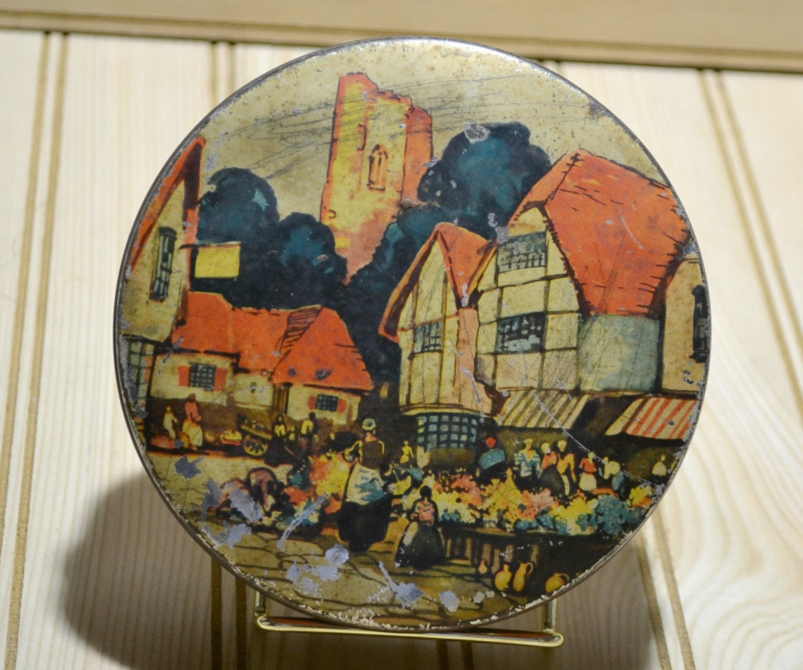 Vintage Blue Bird Toffee Tin Container Harry Vincent Made in England ...