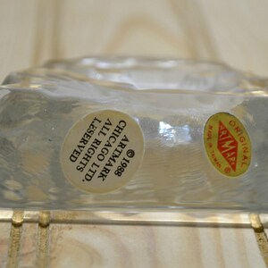 Vintage Etched Engraved Glass Paperweight 1980s Artmark Ducks Made in ...