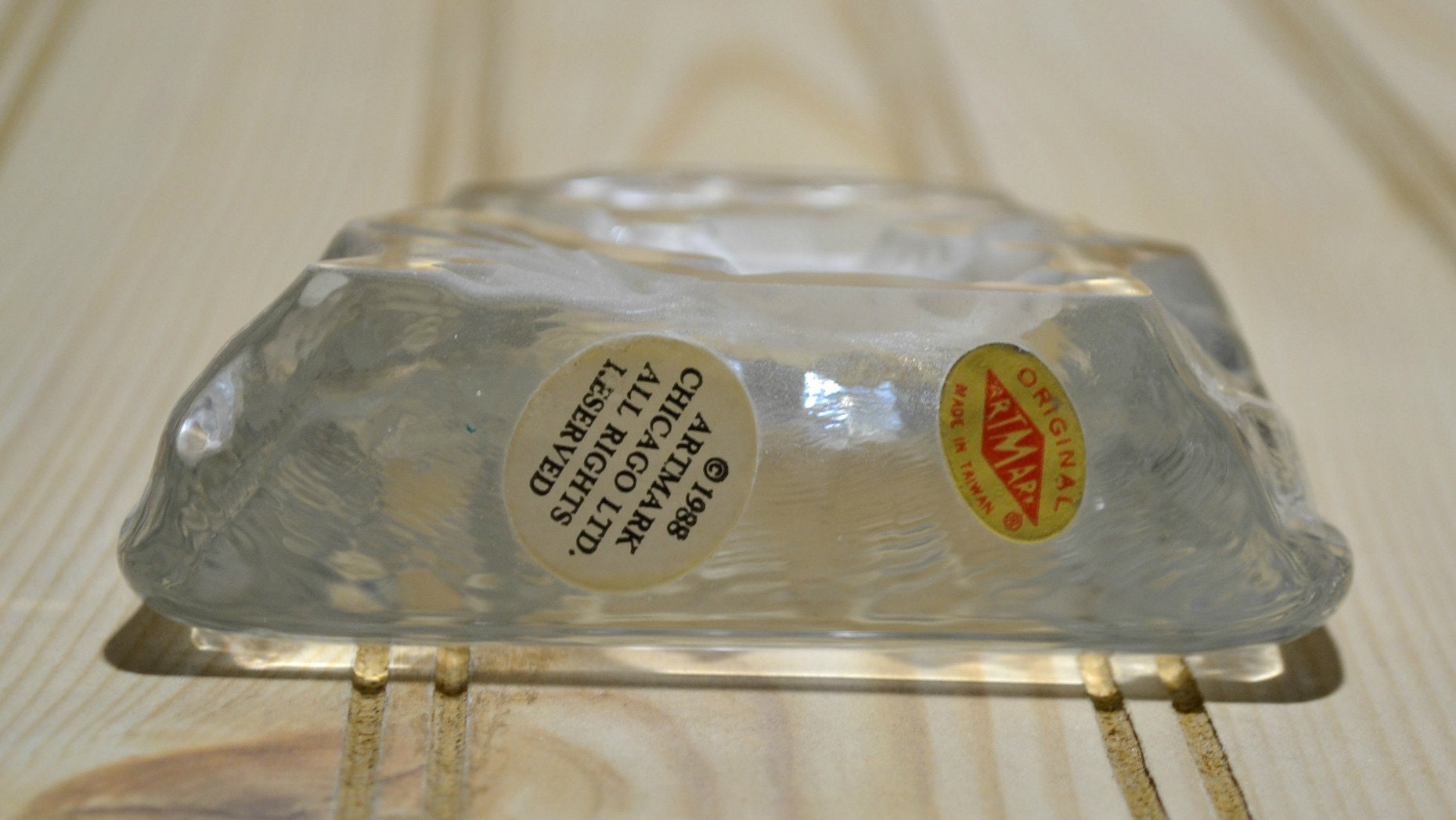 Vintage Etched Engraved Glass Paperweight 1980s Artmark Ducks - Etsy