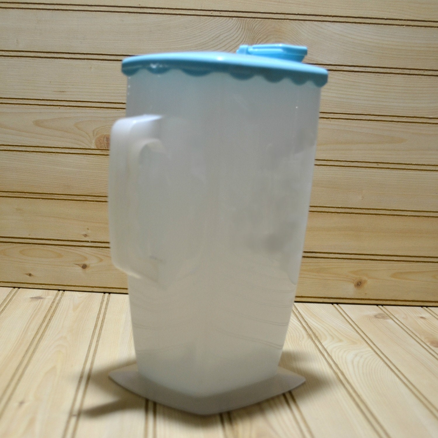 Vintage Blisscraft of Hollywood Plastic Pitcher USA Turquoise Cover Mid ...