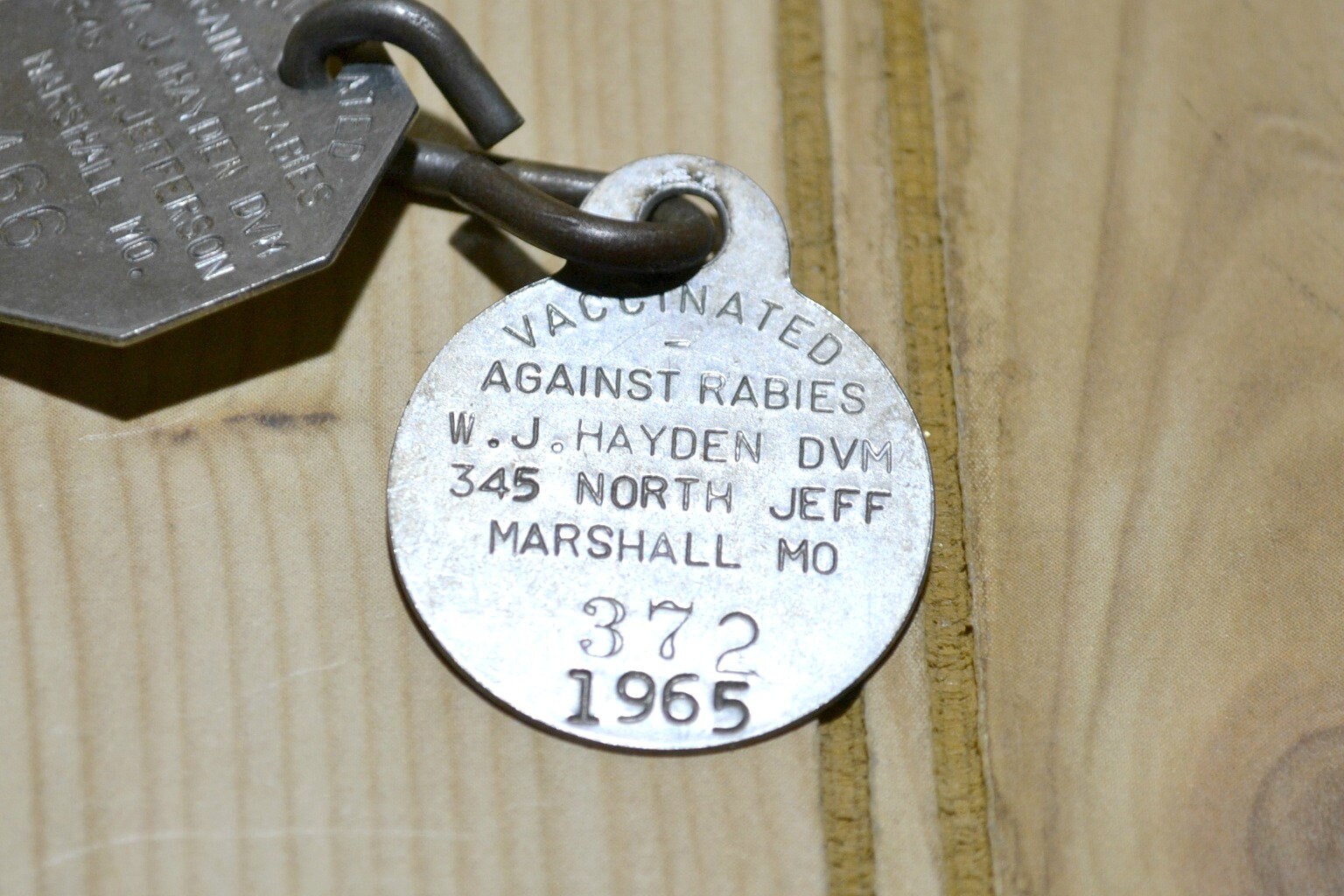 Vintage 1960s Rabies Vaccination Dog Tags Veterinarian Farm FFA Animal ...