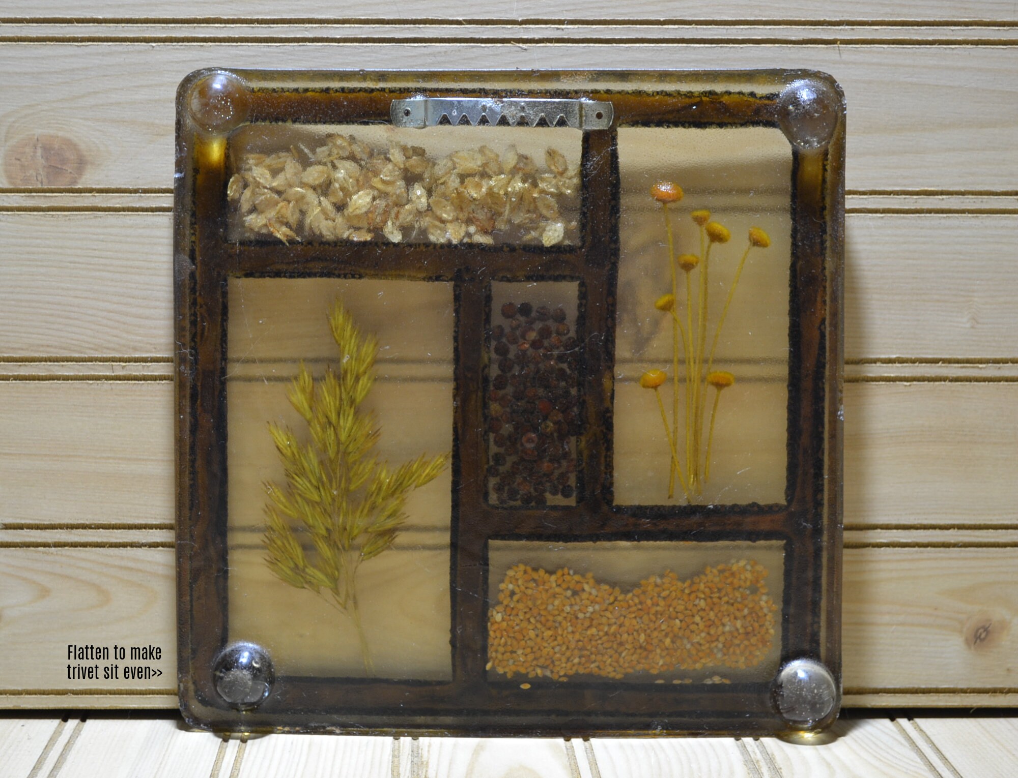 Trivets Vintage Seed Grain Resin Acrylic Hanging Trivet Mid Century ...