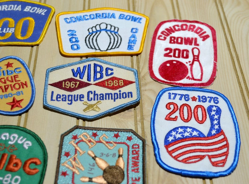 Vintage Bowling League Patches Unused Embroidered 1960s - Etsy UK