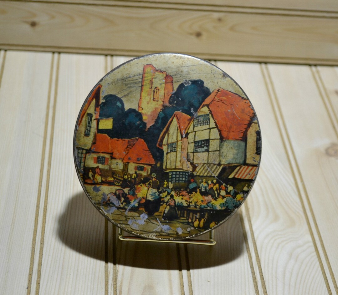 Vintage Blue Bird Toffee Tin Container Harry Vincent Made in England ...