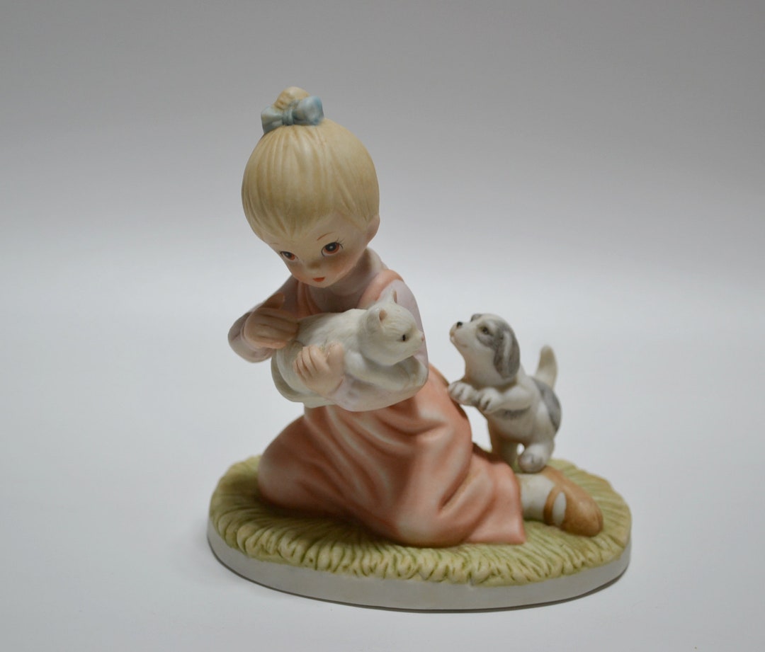 Vintage Lefton 1990 "the Christopher Collection" Hand Painted Girl With ...