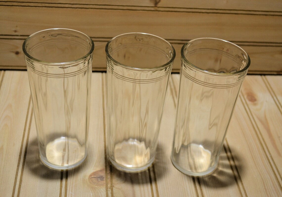 Vintage Hazel Atlas Clear Panel Beveled Depression Glass | Etsy