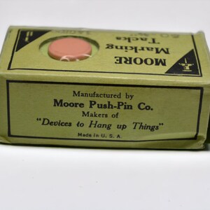 Vintage Celluloid Covered Thumbtacks Tops Write on Wipe off MOORE ...