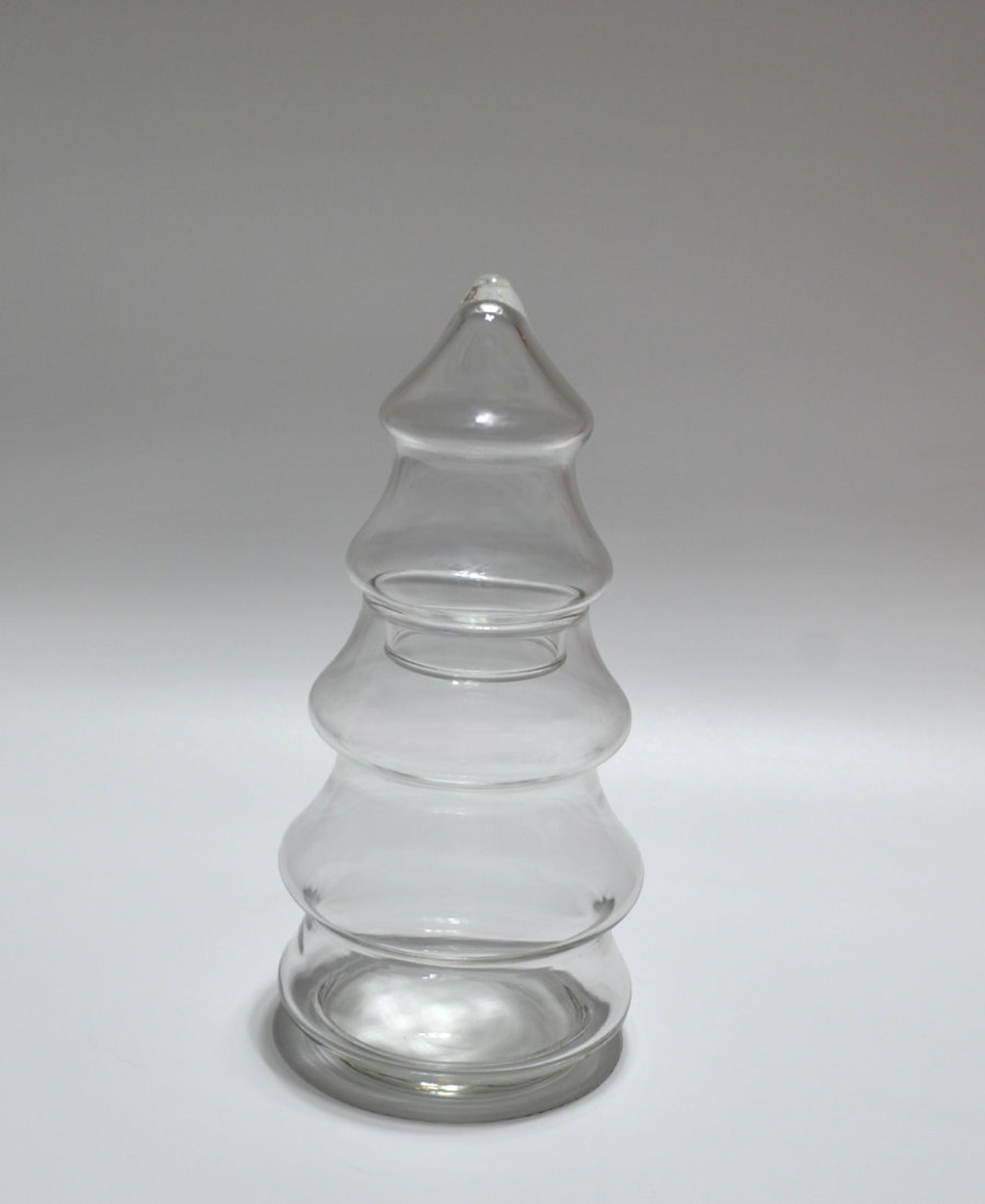 Vintage Christmas Tree Jar Glass Container Storage Candy - Etsy