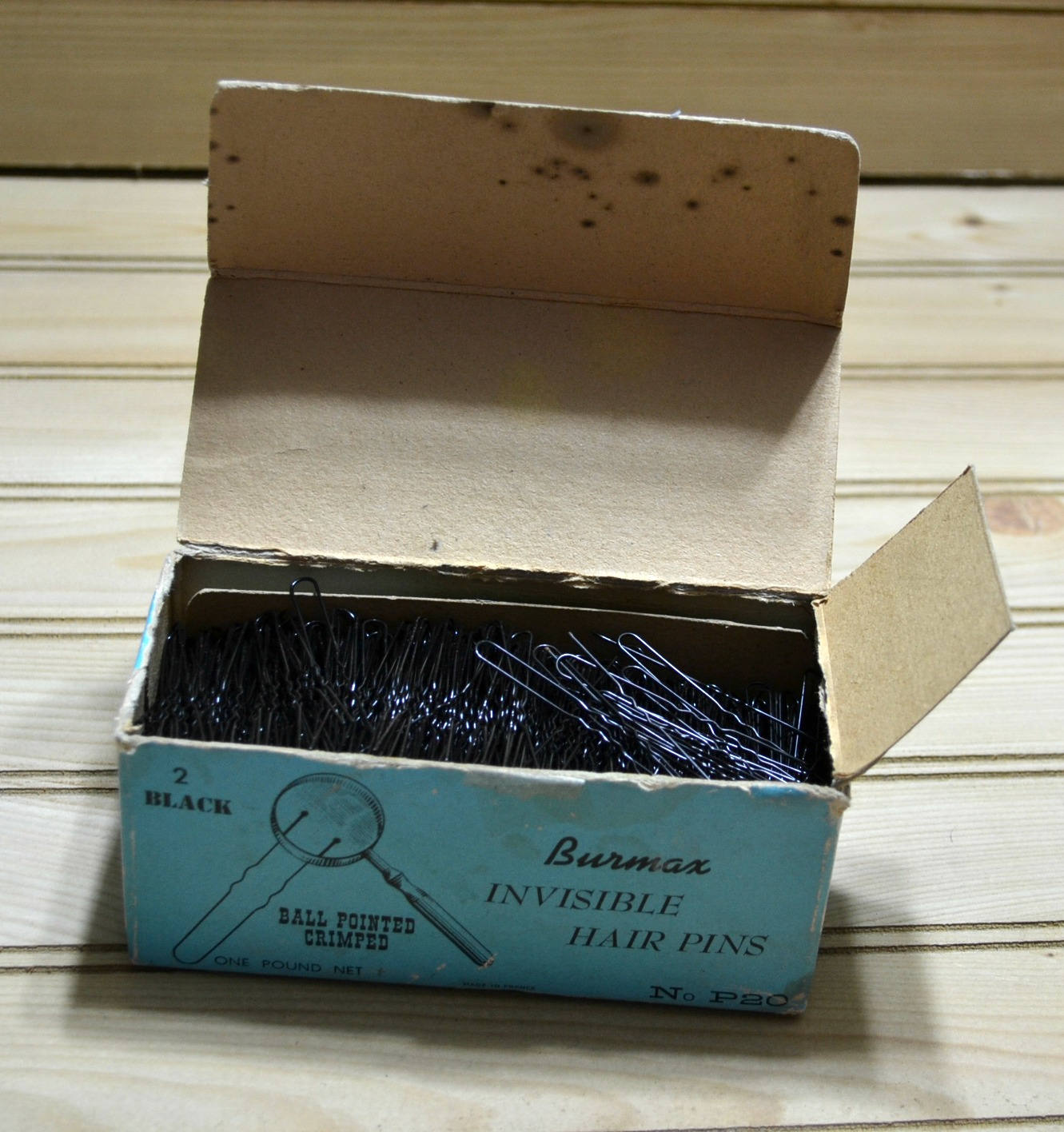 Vintage MCM Invisible Hair Pins Ball Pointed Crimped Made in France 2 ...