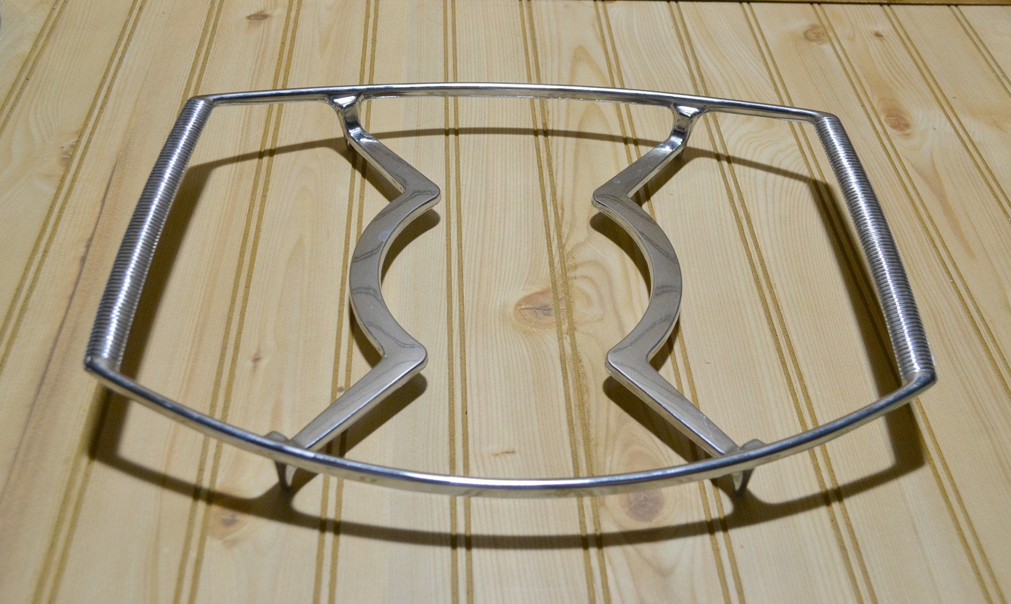 Vintage Large Corning Ware Pyrex Metal Trivet Serving Stand Baking Dish ...