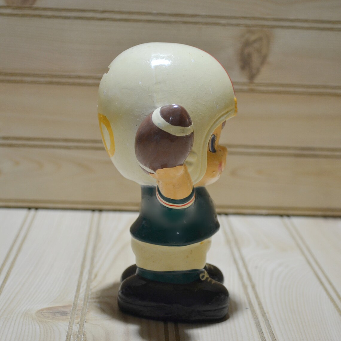 Vintage Ceramic Football Player Bank - Etsy