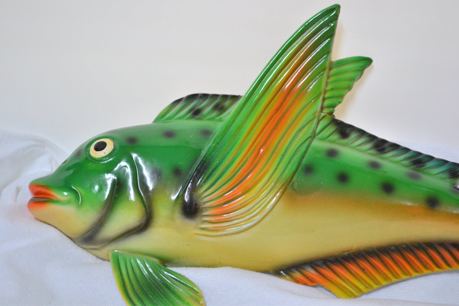 Vintage Lacquer Fish Plaque Wall Hanging Beach Home Bath Decor - Etsy