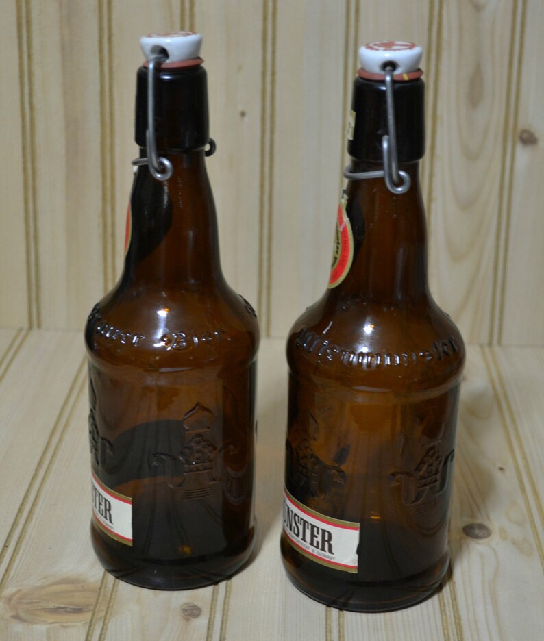 Vintage Altenmunster Beer Bottle W. Germany Amber Brown Ceramic Lock ...