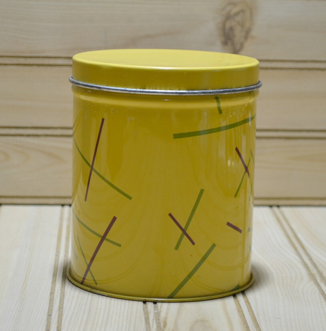 Vintage Yellow Nesco Metal Can Kitchen Storage Mid Century - Etsy