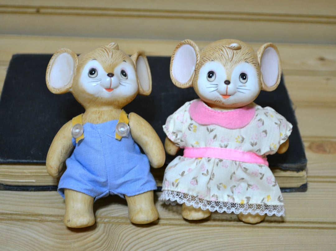 Vintage Homco Mice Mouse Figures Figurines Jointed Made in Taiwain ...