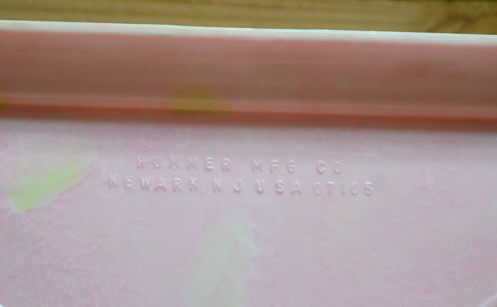 Vintage Hommer Plastic Sewing Chest Box Pink White Marbleized - Etsy