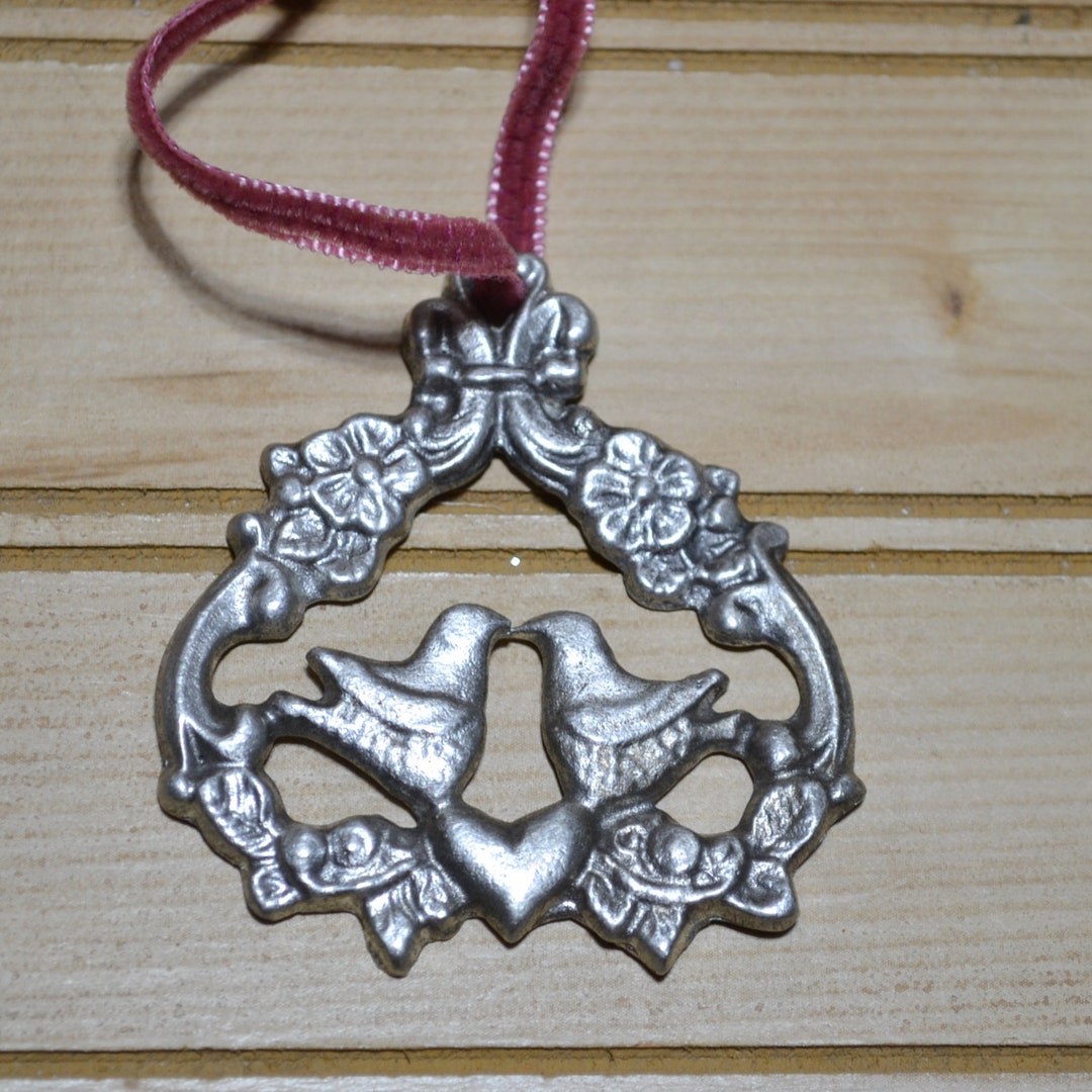 Vintage German Two Doves Metal Ornament Christmas Decoration - Etsy