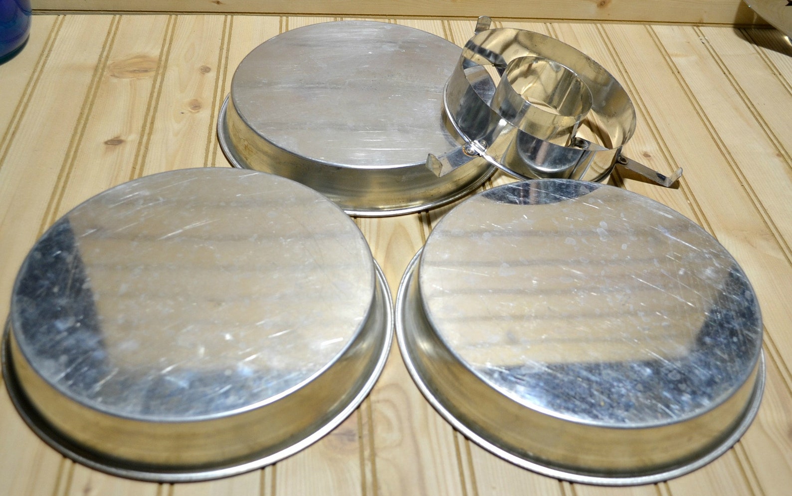 Vintage Checkerboard Cake Pan Set Commercial Weight Tinned | Etsy