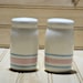 Vintage Nelson Mccoy Pink Blue Stripes Salt & Pepper Shakers Stonecraft ...