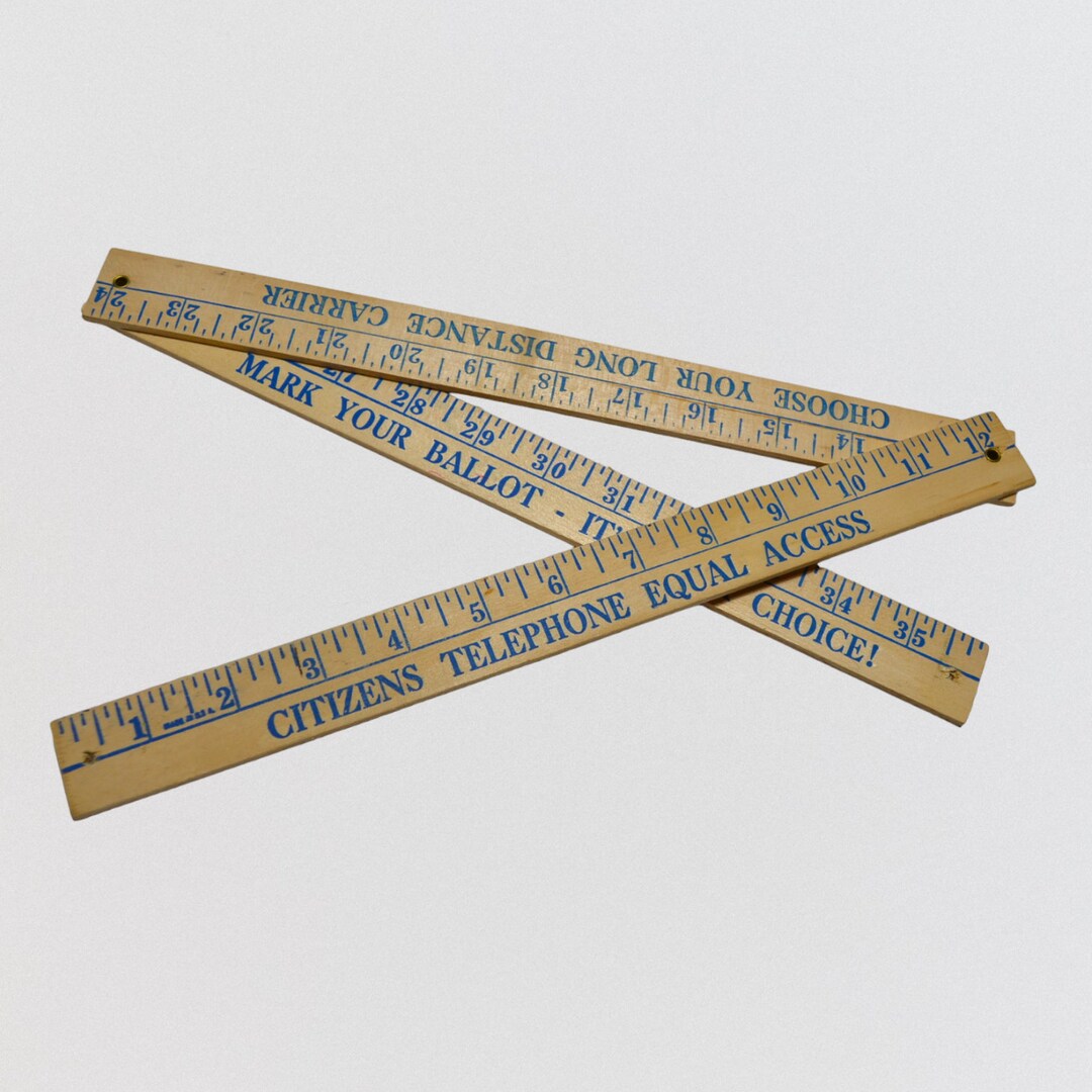 Vintage Wooden Tri-fold Advertising Ruler 36 Inches Made in USA ...