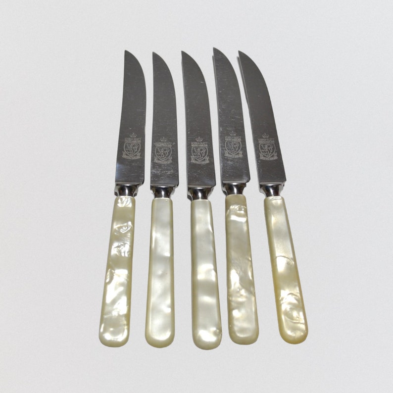 Vintage Kirk & Matz Forged Stainless Steak Knives Sheffield England Set ...