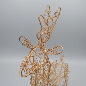 Vintage Gold Tone Wire Reindeer Figure Christmas Holiday Decoration - Etsy