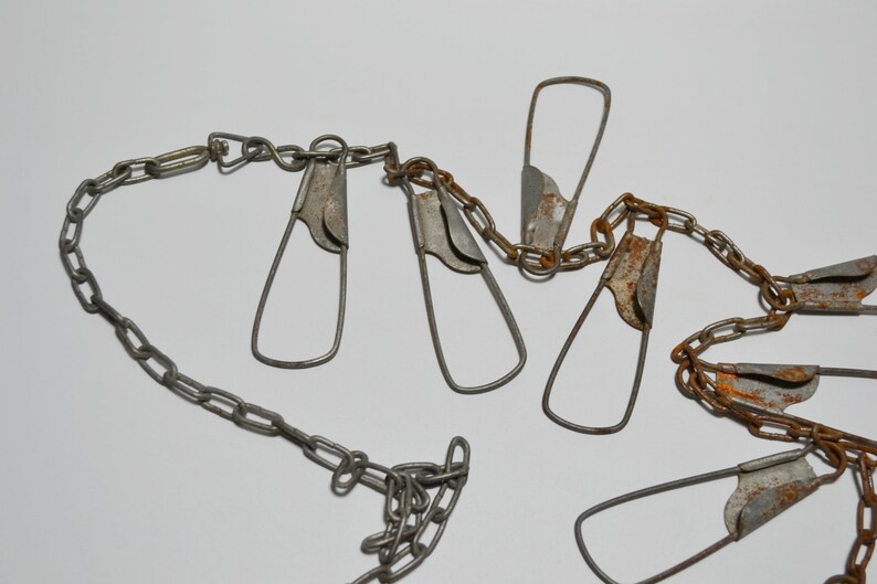 Vintage Rustic Metal Chain Fish Stringer Holder 9 Hooks Old - Etsy