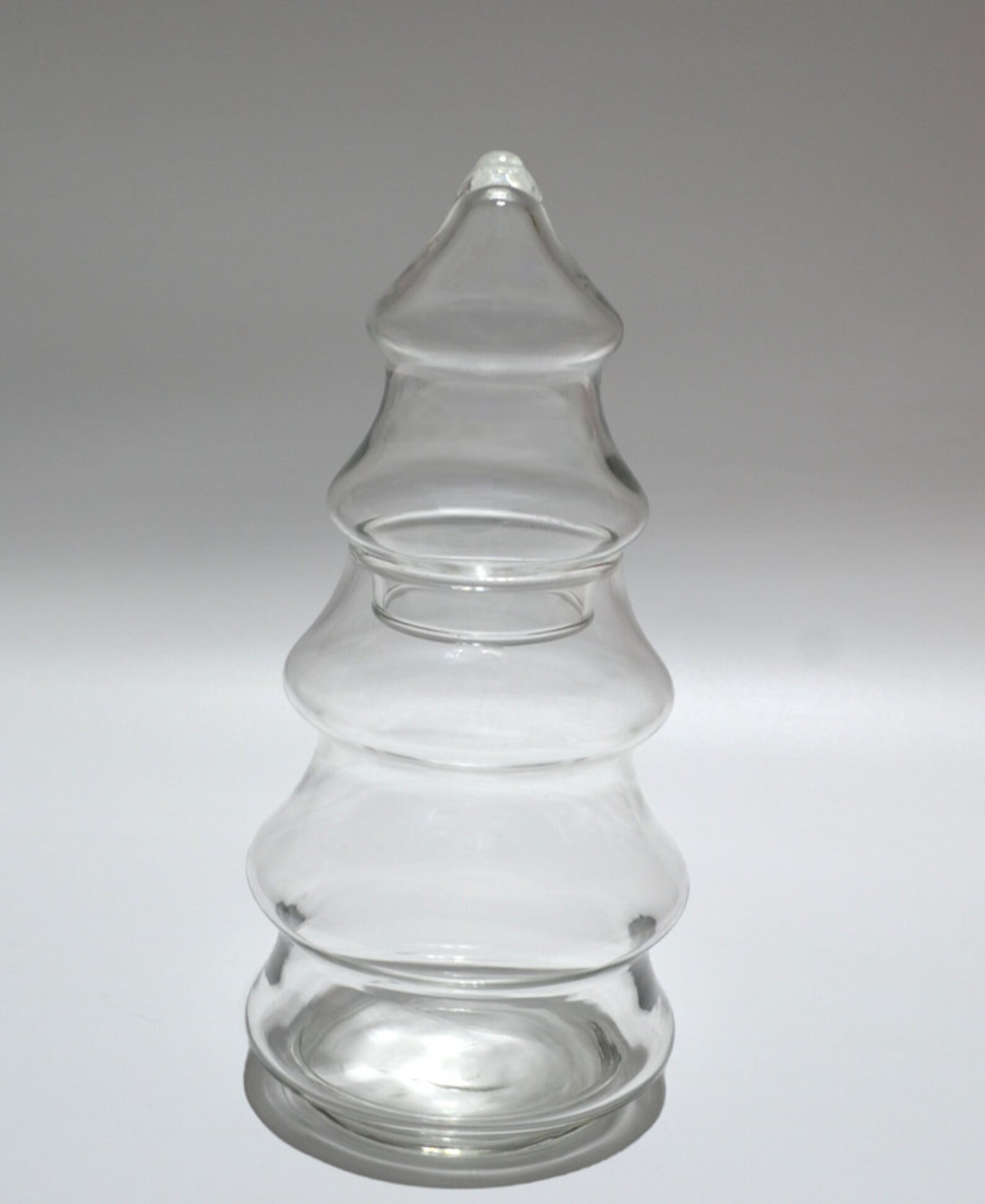 Vintage Christmas Tree Jar Glass Container Storage Candy Ornaments ...