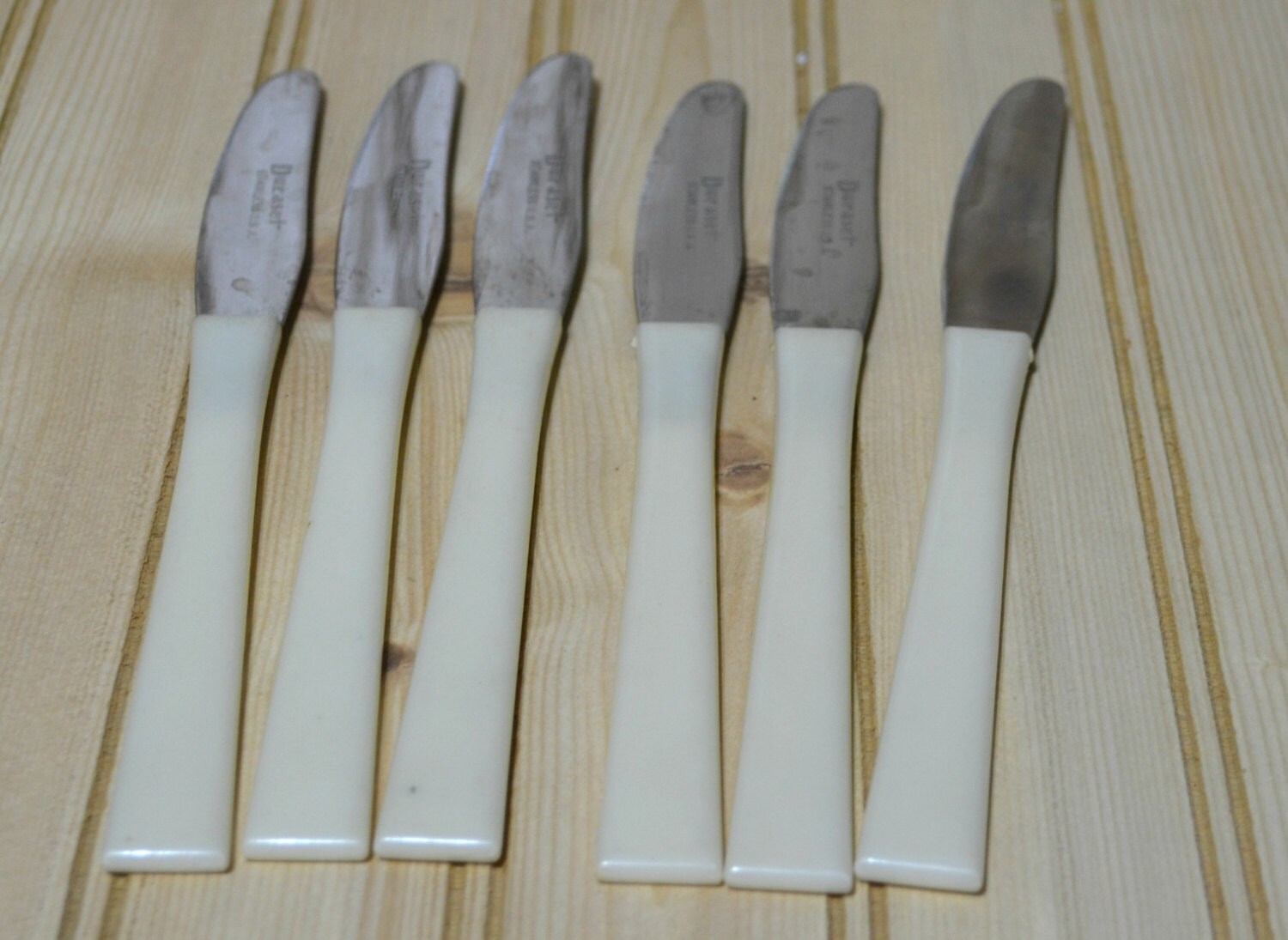 Vintage Mid Century Duraset Stainless Knives Knife USA Composite ...