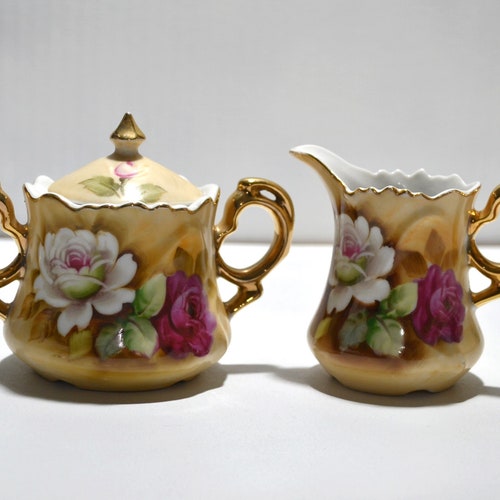 Vintage Lefton China Heritage Rose Brown Creamer Pitcher and - Etsy Vintage Lefton China Heritage Rose Brown Creamer Pitcher and - Etsy