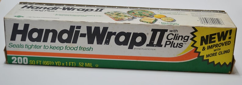 Vintage 1980s Handi-wrap II With Cling Plus Dow 200 Sq Ft Unopened Sold ...