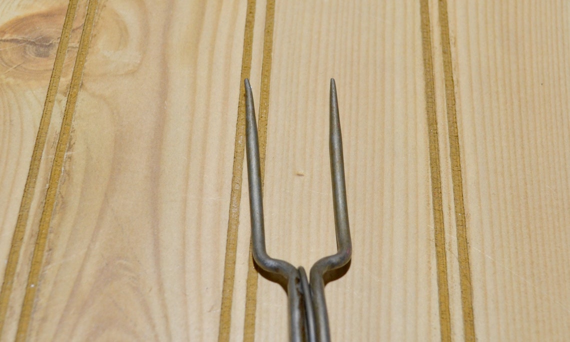 Vintage Antique Wooden Handle Metal Meat Fork Farmhouse Rustic - Etsy